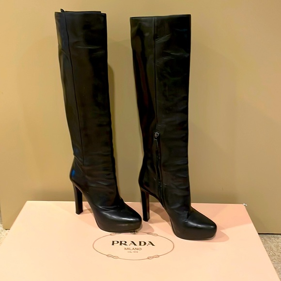 Prada | Shoes | Prada Over The Knee Calzature Donna Boots | Poshmark
